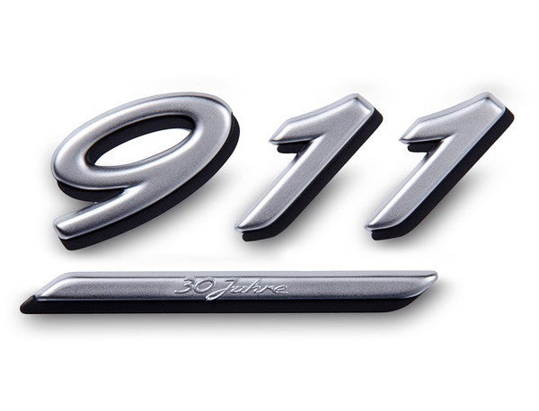 (New) 964 Silver '911' Emblem with '30 Years of Porsche 911' - 1989-94 ...