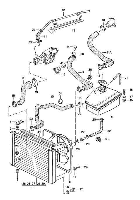 (New) 924S, 944, 944/2, 944S, Radiator - 1982-89 - AASE Sales